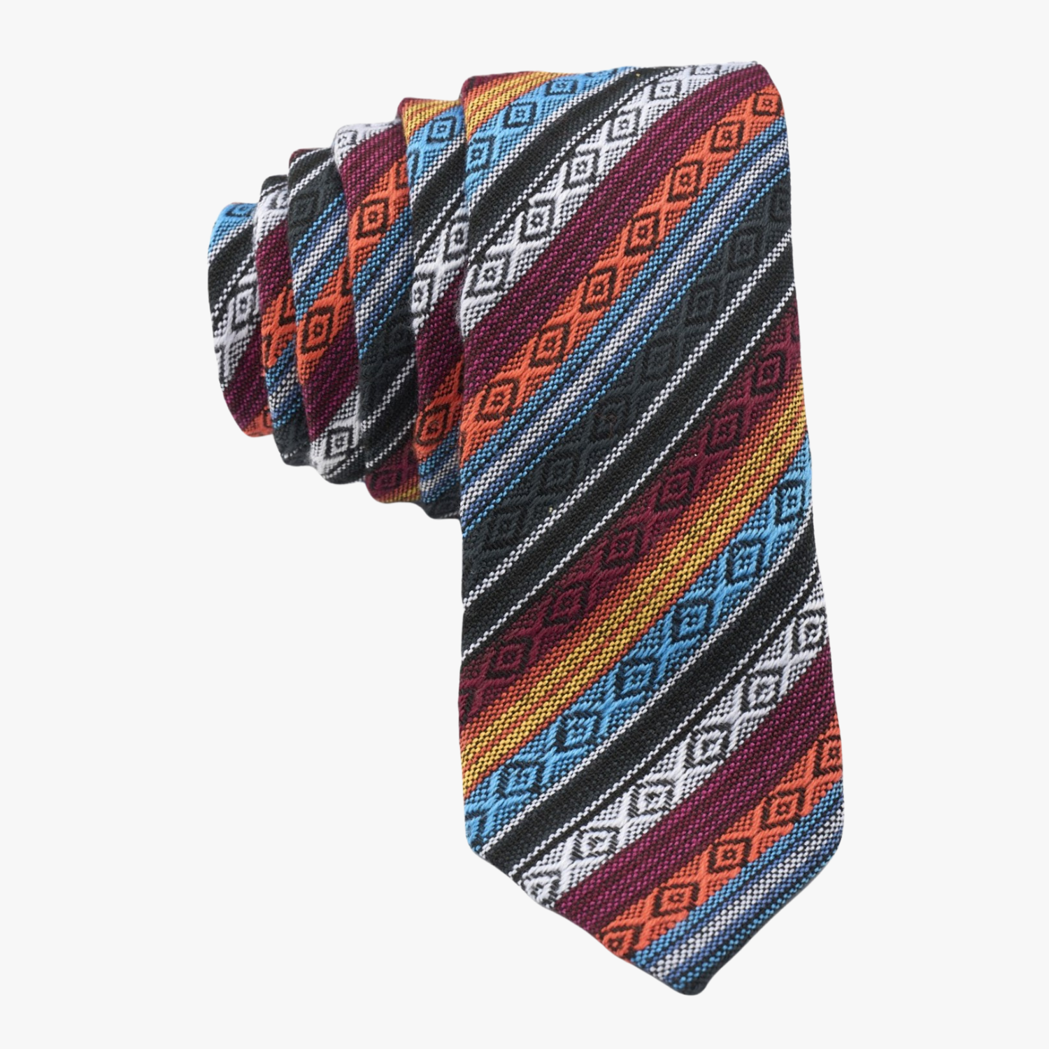 Striped Fiesta Skinny Ties, Azteca | Otis & Oliver